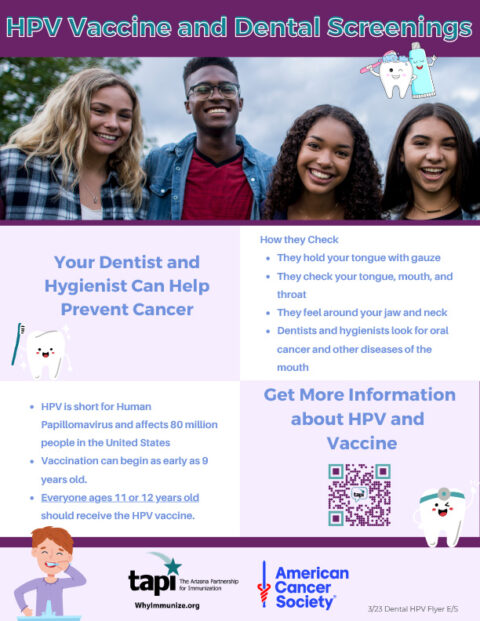 Dental HPV Flyer - Download - Arizona Partnership for Immunization
